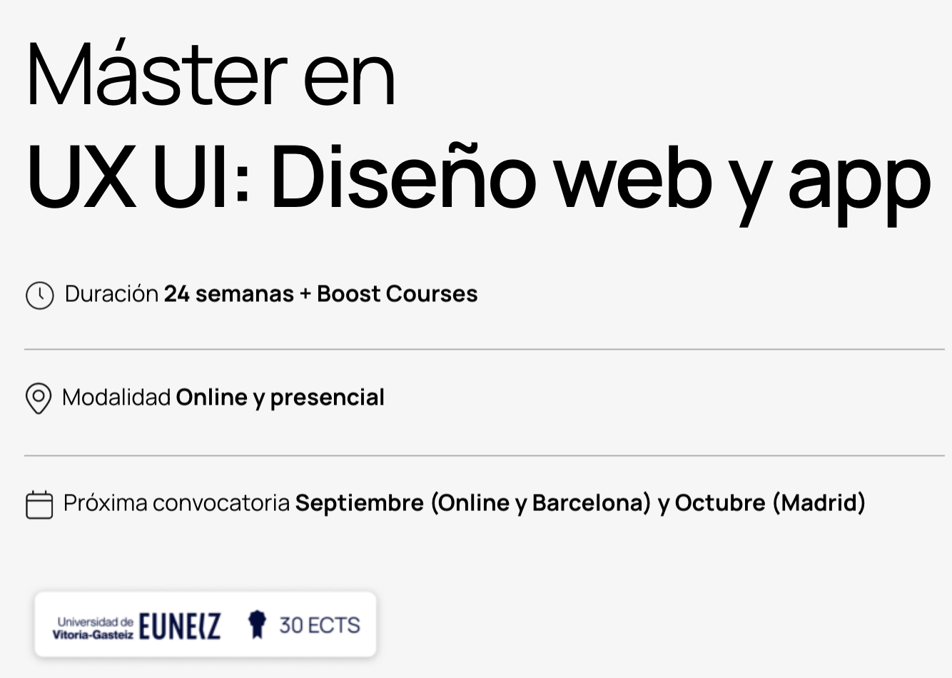 Máster en UX/UI Design (online / presencial)